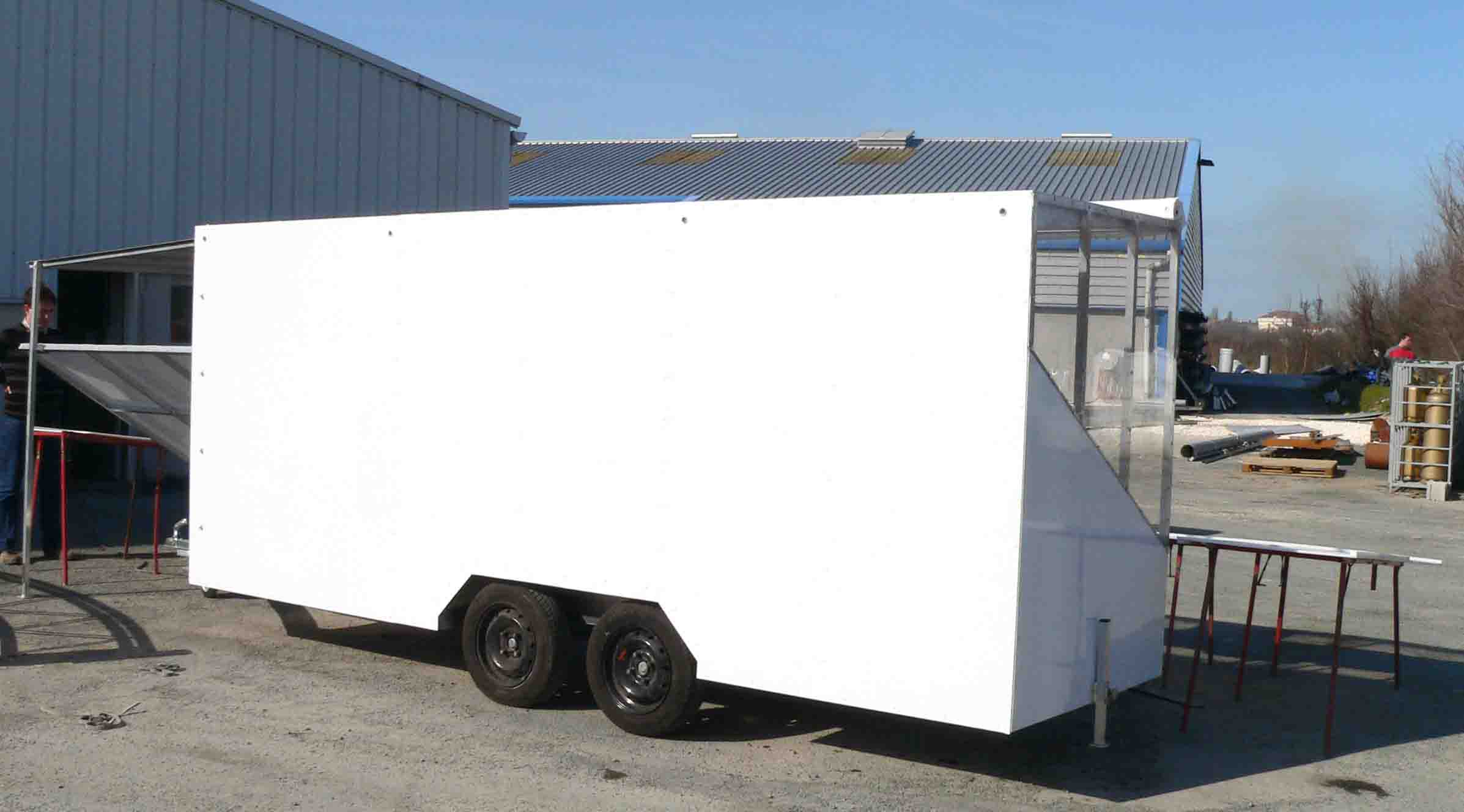 Remorque de marché pour primeur - Remorque magasin - Mulot Agro